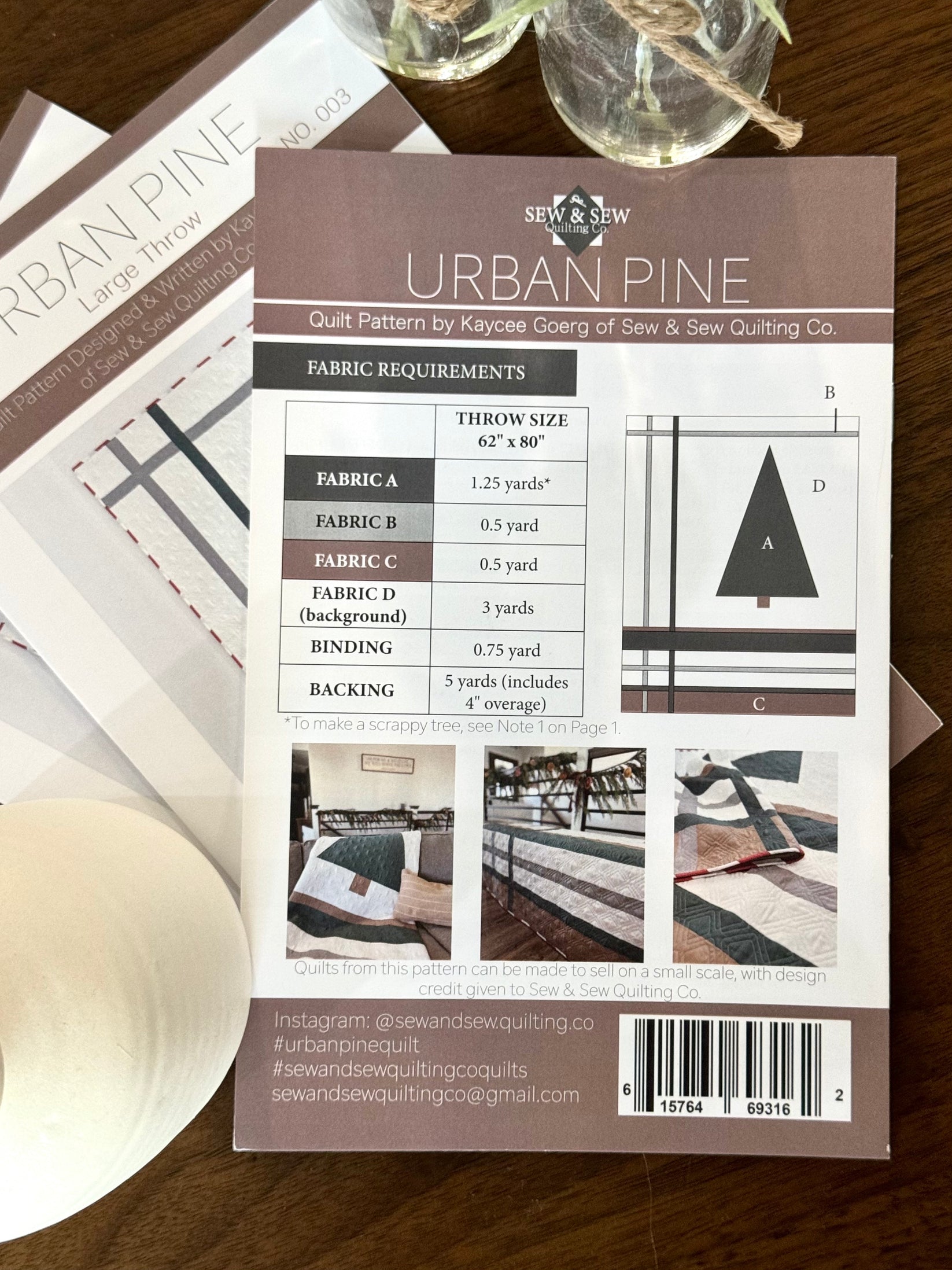 Urban Pine Quilt-Paper Pattern – Sew & Sew Quilting Co.